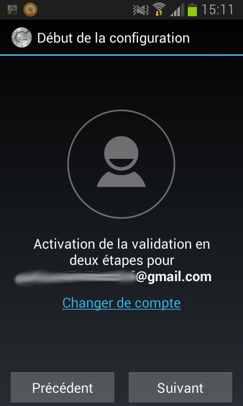 Validation en deux étapes de Google pour sécuriser son compte